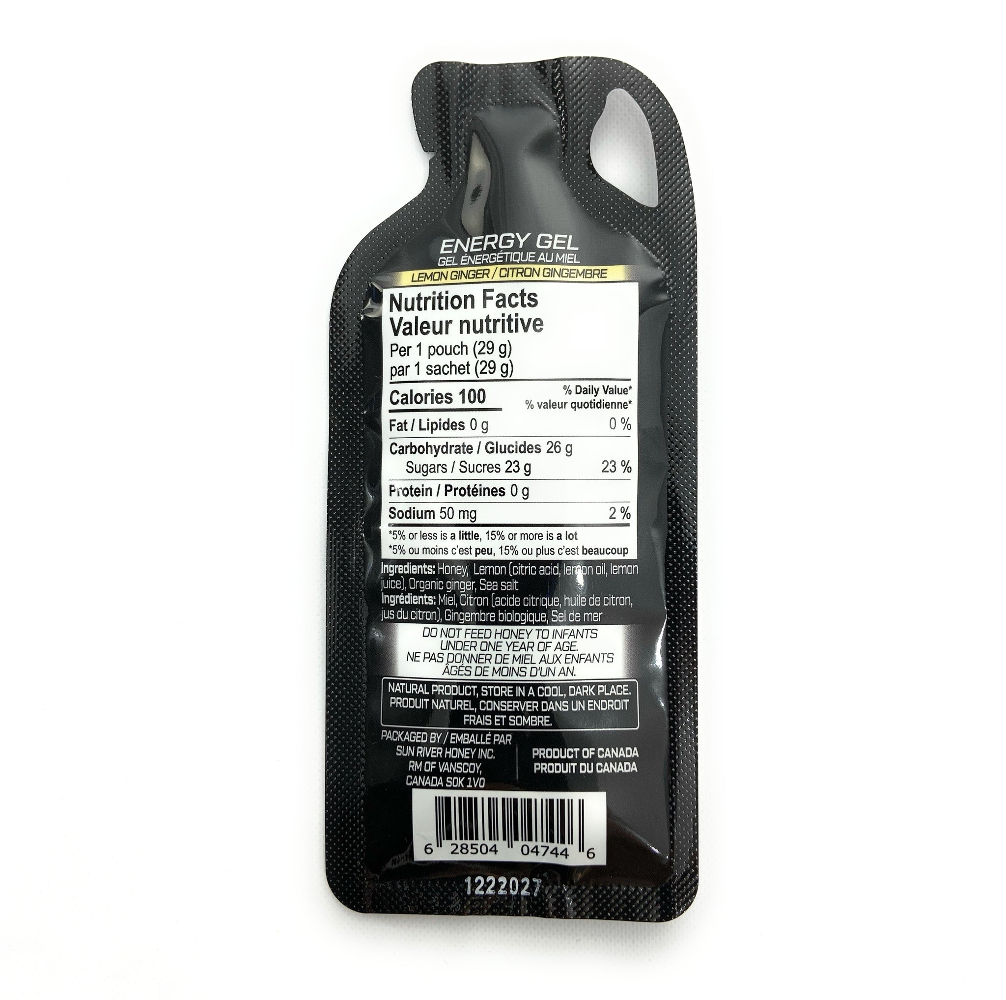 Lemon-Ginger - 24 Count - Energy Gel – Sun River Honey